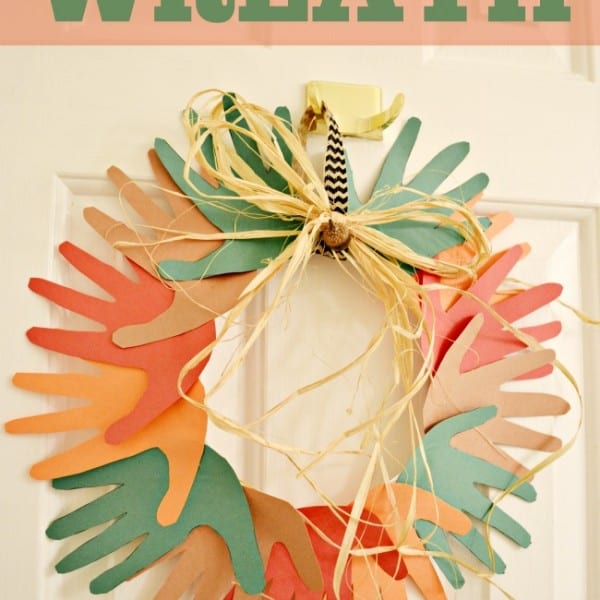 How to make a hand print wreath!