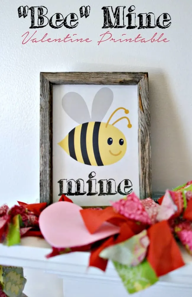 Free Valentine Bee Mine Printable | Today's Creative Ideas