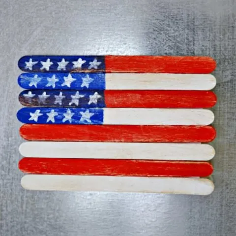 Popsicle Stick American Flag Magnet Craft | Today's Creative Ideas