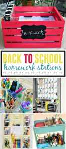Back to School Homework Stations | Today's Creative Ideas
