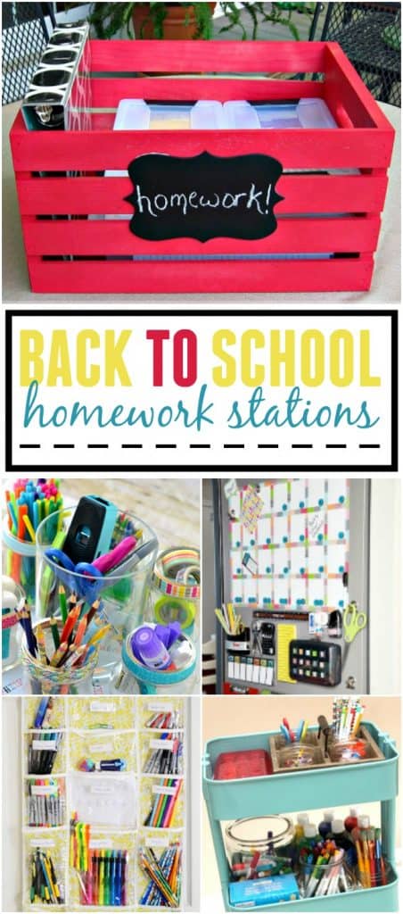 Back to School Homework Stations | Today's Creative Ideas