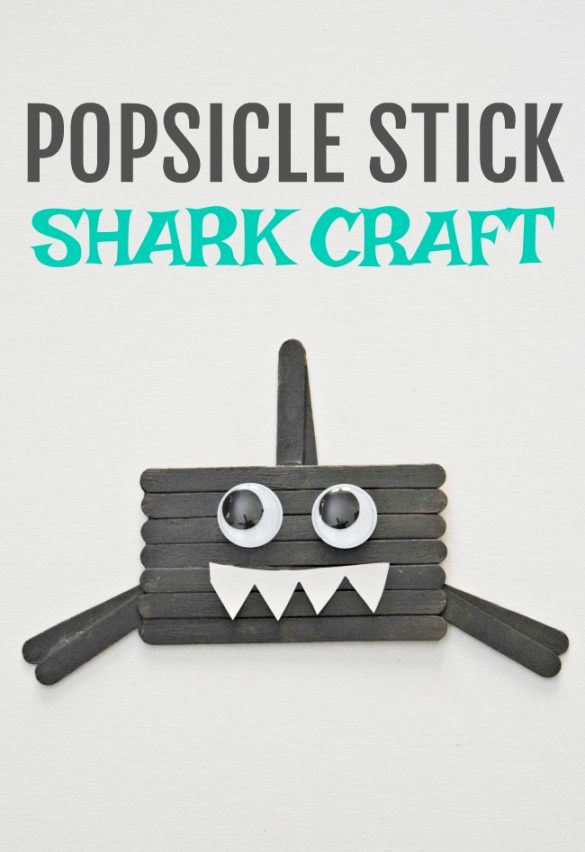 Popsicle Stick Shark Craft | Today's Creative Ideas