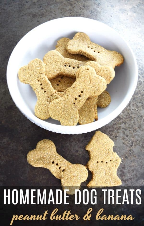 Homemade Dog Treats Recipe - Peanut Butter & Banana