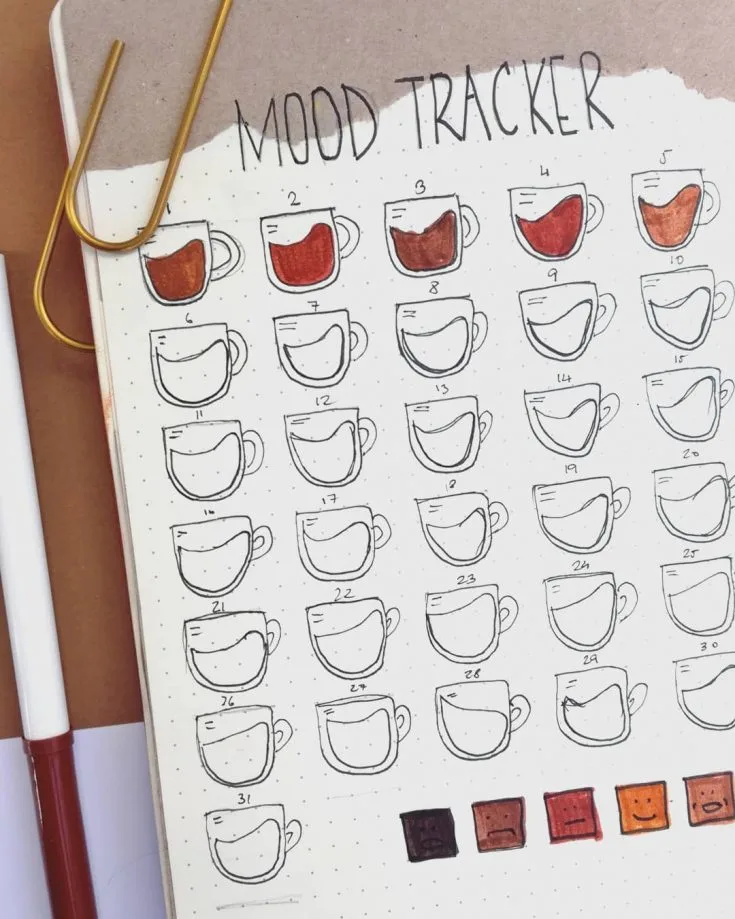 75+ Bullet Journal Mood Tracker Ideas | Today's Creative Ideas