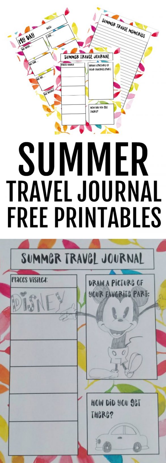 Summer Travel Journal for Kids + Free Printables