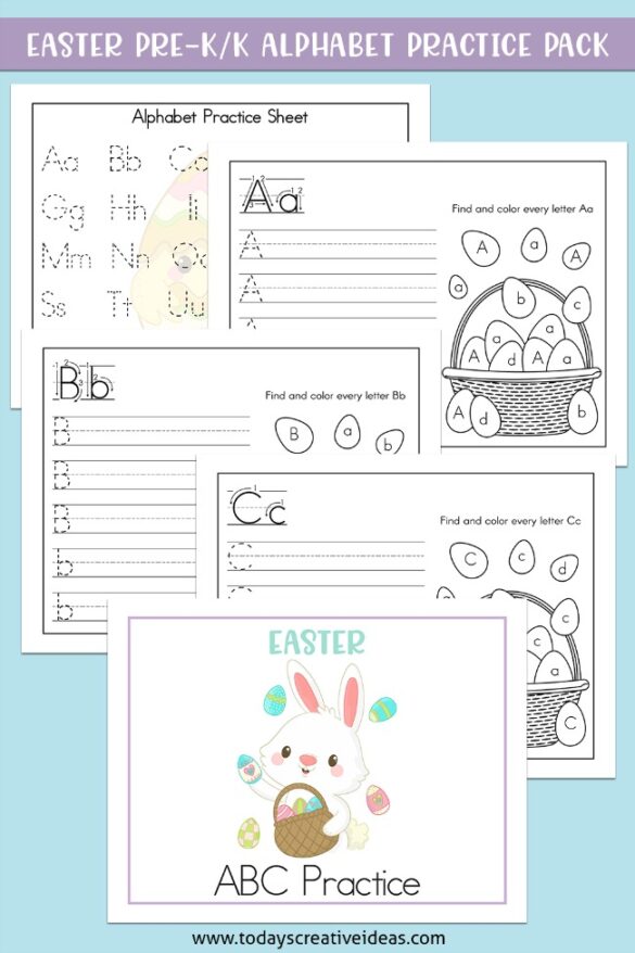 Easter Alphabet Practice Worksheets | Today's Creative Ideas