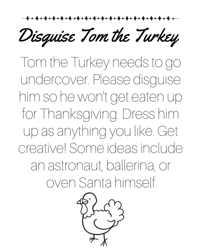 Disguise A Turkey Template Free Printable