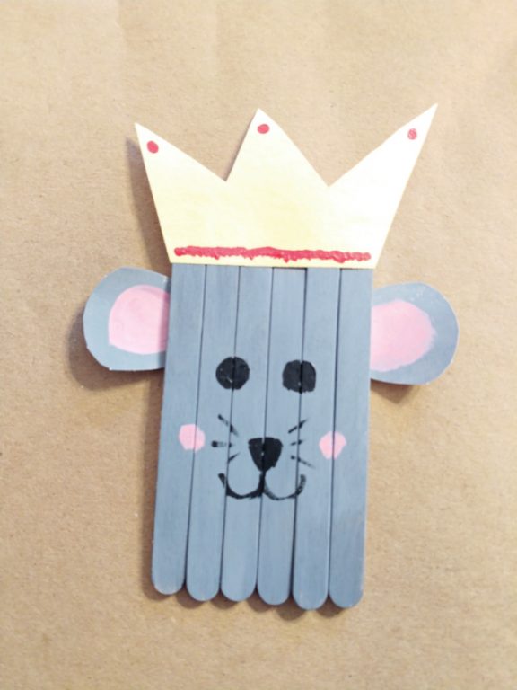 Popsicle Stick Mouse King Craft for Kids | Today's Creative Ideas