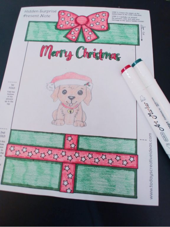 Present Folding Surprise Printable Card | Today's Creative Ideas