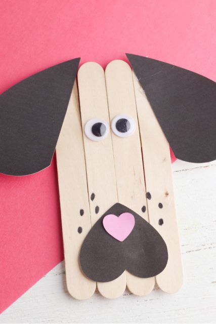Popsicle Stick Dog Valentine Craft | Today's Creative Ideas