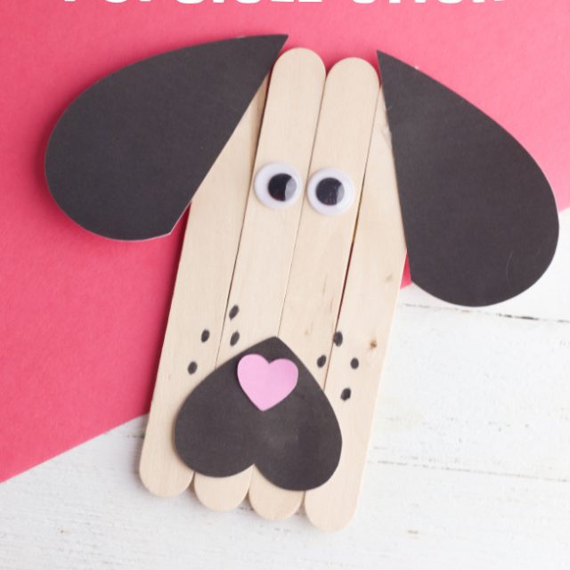 Popsicle Stick Dog Valentine Craft | Today's Creative Ideas