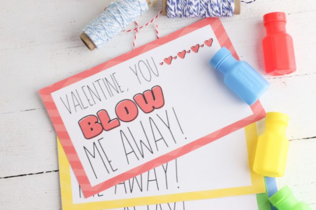 “You 'Blow' Me Away” Bubble Valentine Printable | Today's Creative Ideas