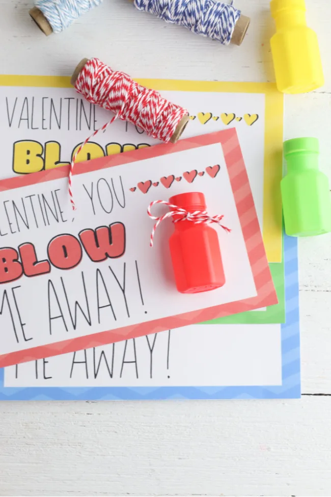 “You 'Blow' Me Away” Bubble Valentine Printable | Today's Creative Ideas