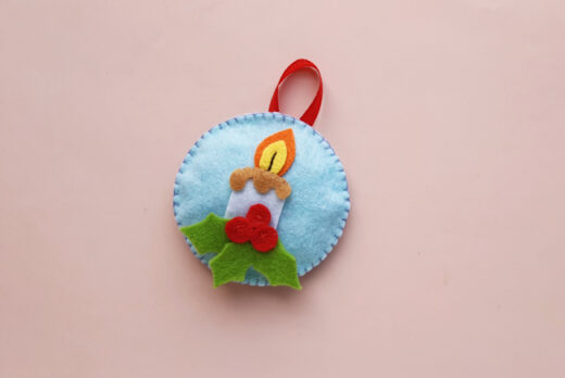 Felt Christmas Candle Ornament | Today's Creative Ideas
