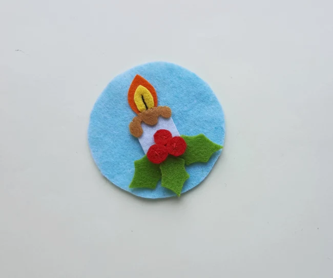 Felt Christmas Candle Ornament | Today's Creative Ideas