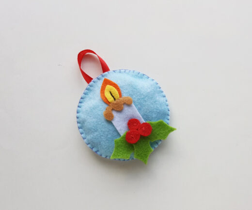 Felt Christmas Candle Ornament | Today's Creative Ideas