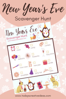 New Year's Eve Scavenger Hunt for Kids! | Today's Creative Ideas