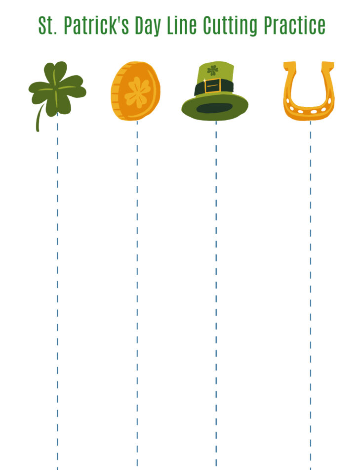 St. Patrick Preschool Cutting Practice | Today's Creative Ideas