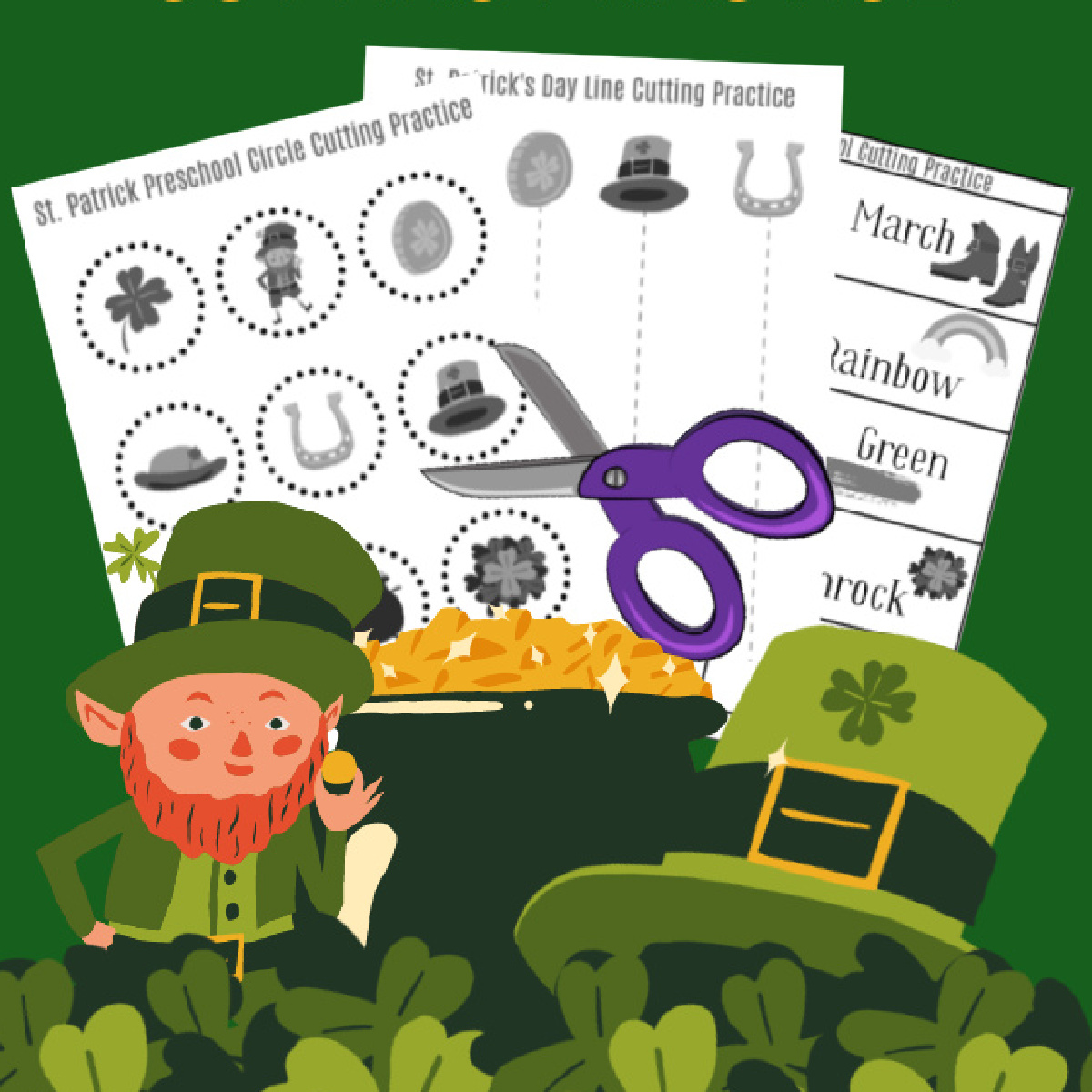 St. Patrick Preschool Cutting Practice | Today's Creative Ideas