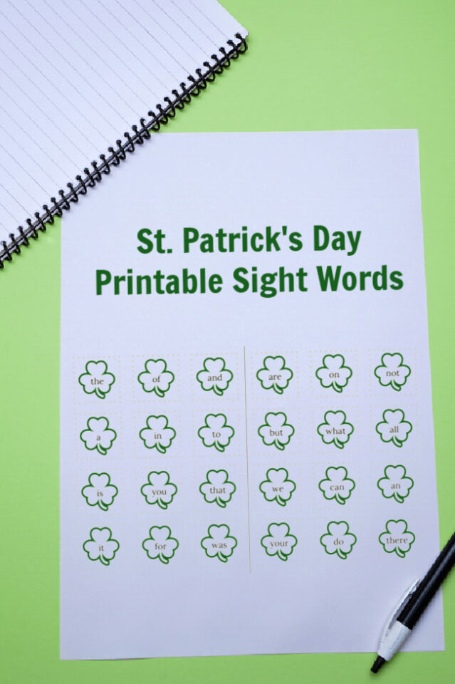 St. Patrick's Day Printable Sight Words | Today's Creative Ideas