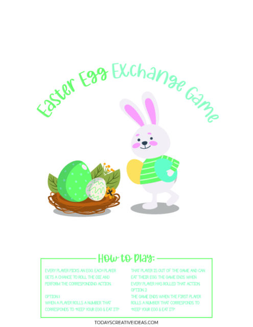 Easter Egg Exchange Dice Game | Today's Creative Ideas