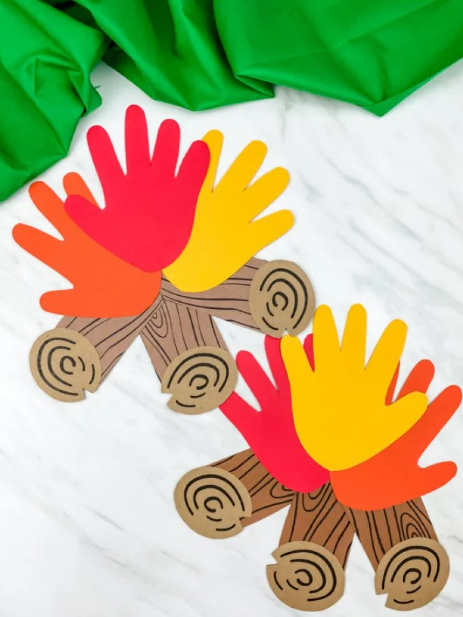 Handprint Campfire Craft For Kids Today s Creative Ideas