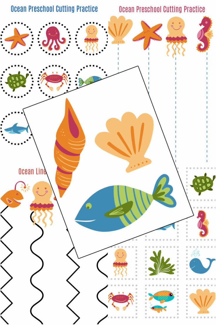 Ocean Cutting Practice Worksheets | Today's Creative Ideas