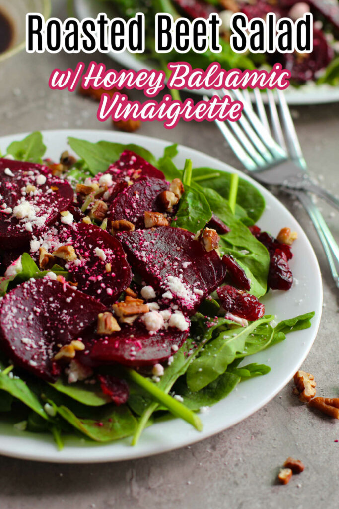 Roasted Beet Salad Recipe with Honey Balsamic Vinaigrette