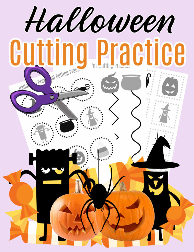 Halloween Cutting Practice | Scissor Skills Worksheets