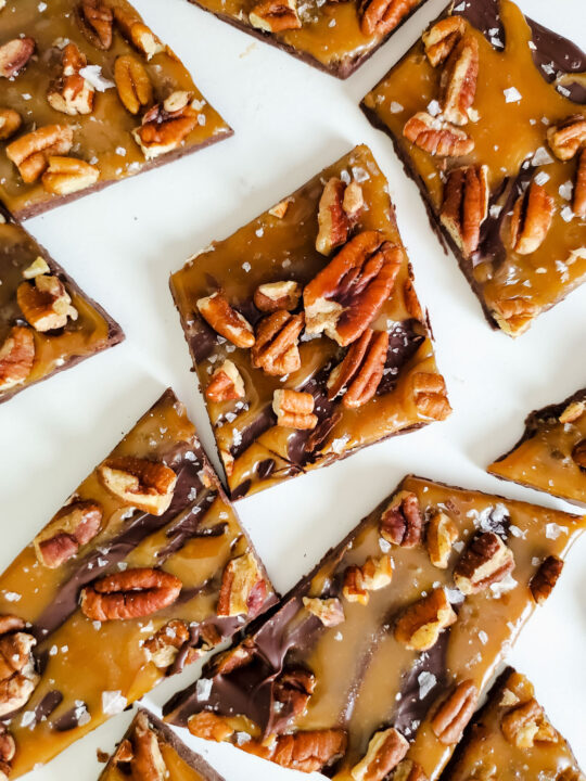 Milk Chocolate, Caramel, and Pecan Turtle Bark Recipe