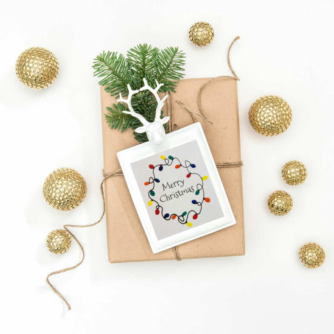 Free Fingerprint Christmas Lights Printable Template