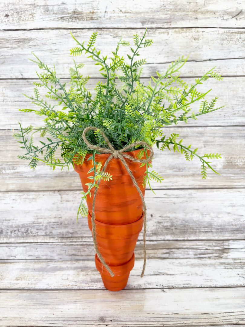 Stacked Terra Cotta Pot Carrot Craft | Today's Creative