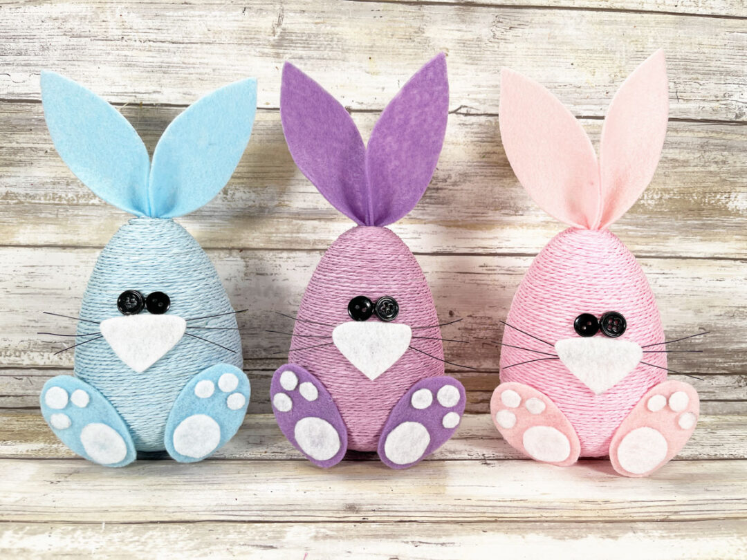 Yarn Wrapped Easter Egg Bunny Craft | Today's Creative Ideas