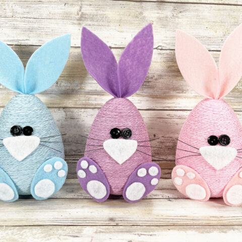 Yarn Wrapped Easter Egg Bunny Craft | Today's Creative Ideas