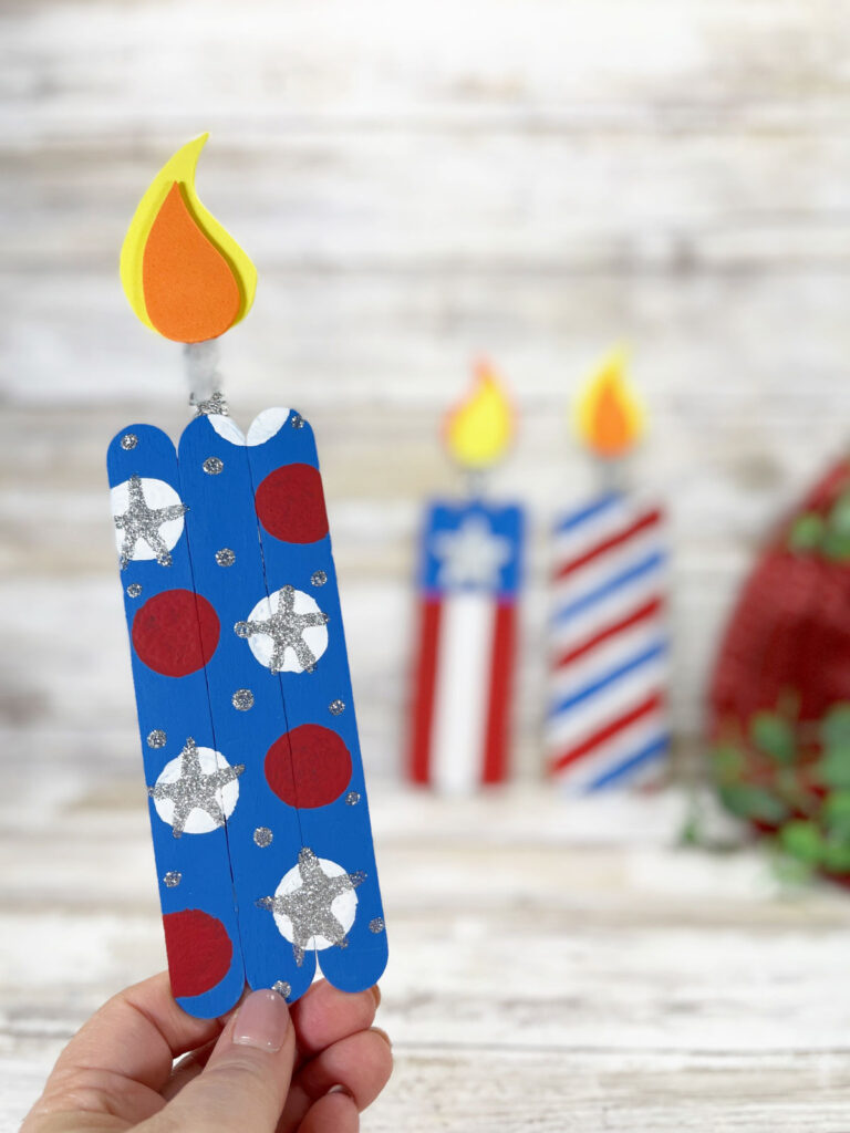 Popsicle Stick Firecracker (4th of July Craft for Kids)
