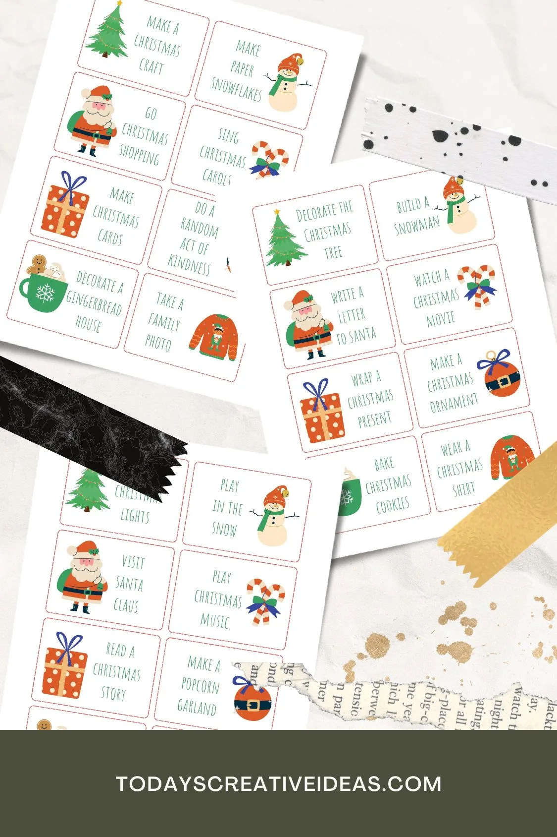 Printable Christmas Advent Activity Cards | Today's Creative Ideas
